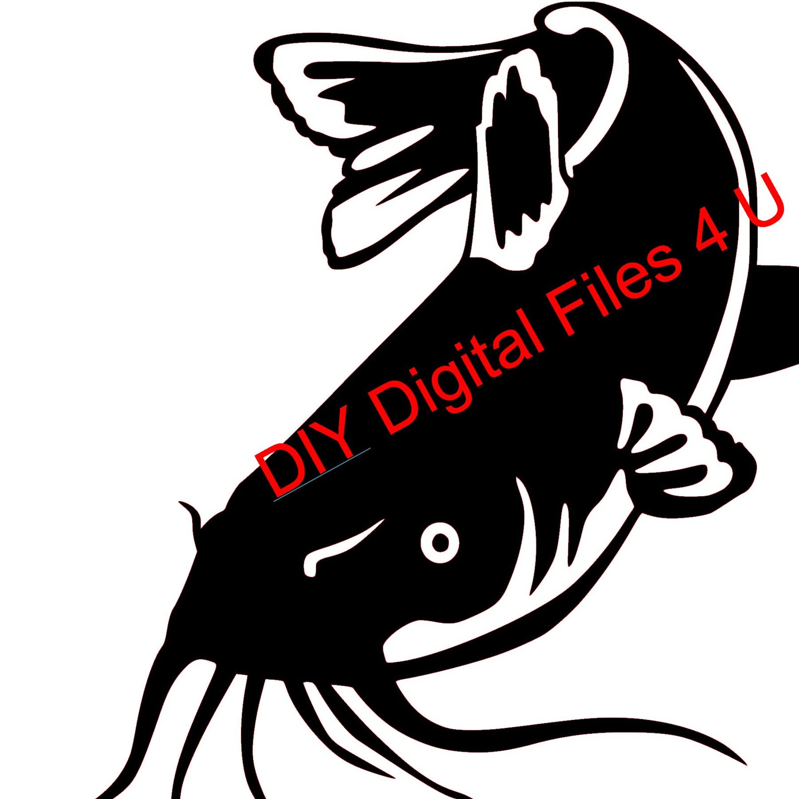 Catfish Catfishing Blue Catfish Svg Digital File Cricut Silhouette CNC ...