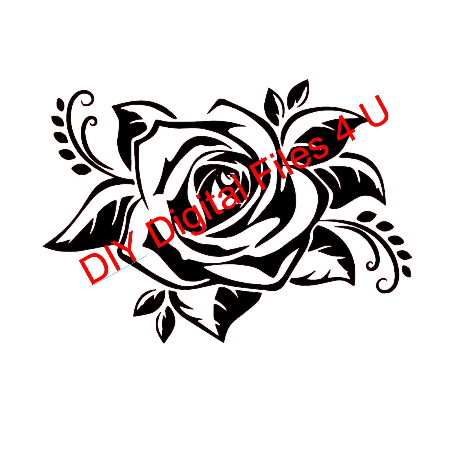 Rose Flower Svg Digital File Cricut Silhouette Cnc Router Cnc File Cut Files Svg X Carve Cnc