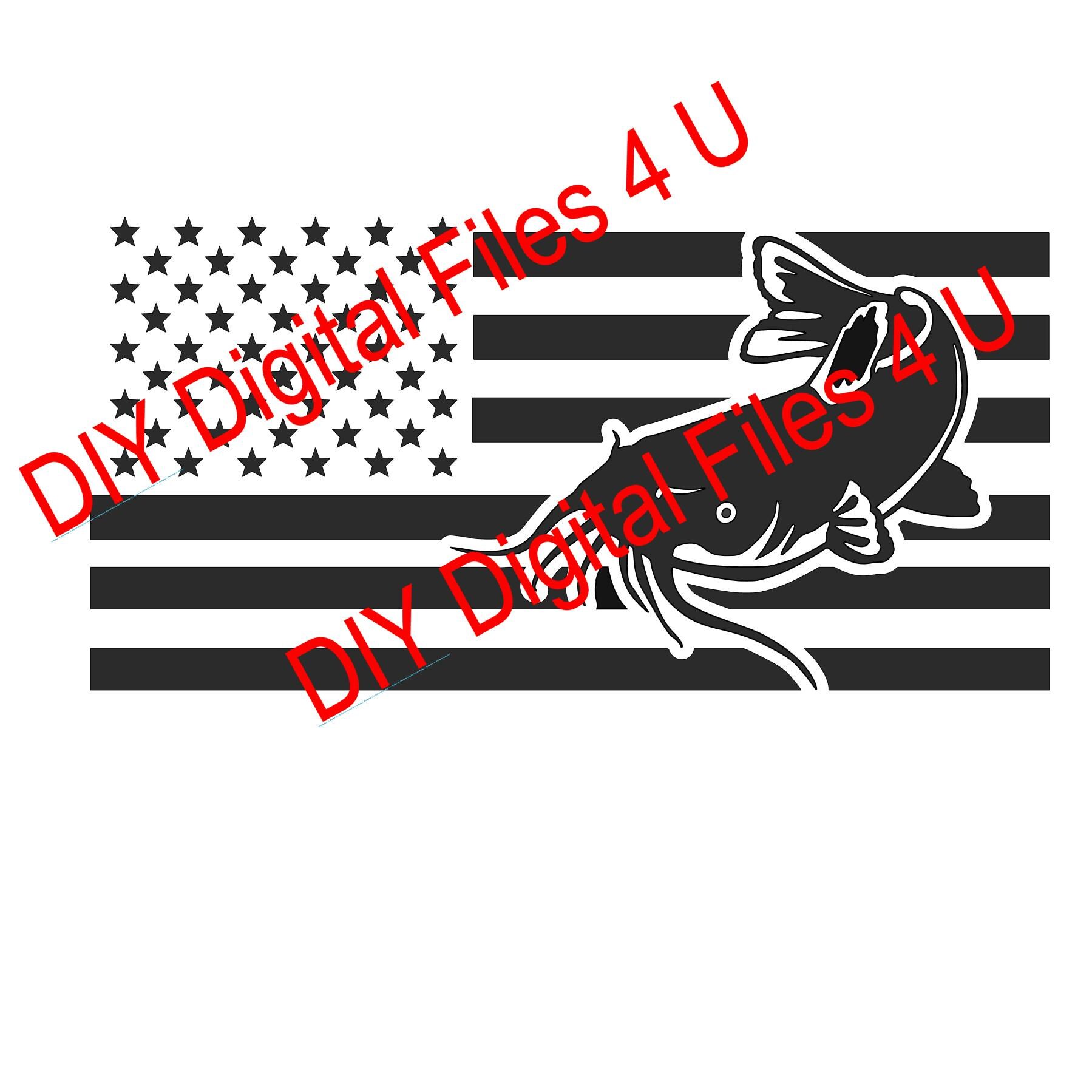 SVG File ONLY Catfish Catfishing Wood Flag Sign Digital File Shapeoko ...