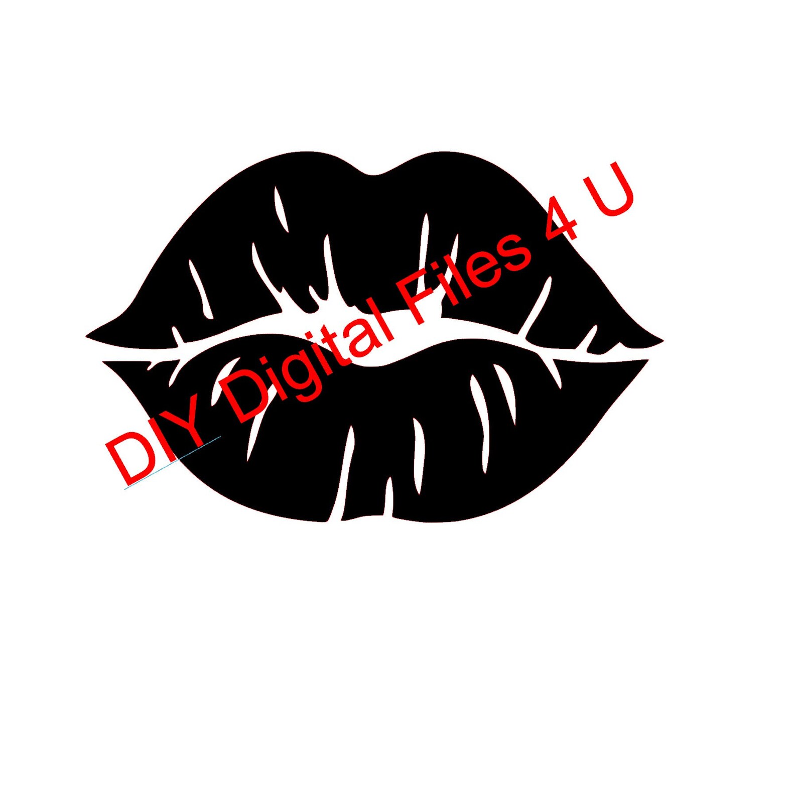Lips Kiss Svg Digital File Cricut Silhouette CNC Router CNC File Cut ...