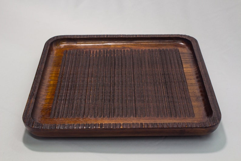 Japanese-style Solid Wood Dinner Plate, Creative Wooden Square Fruit ...