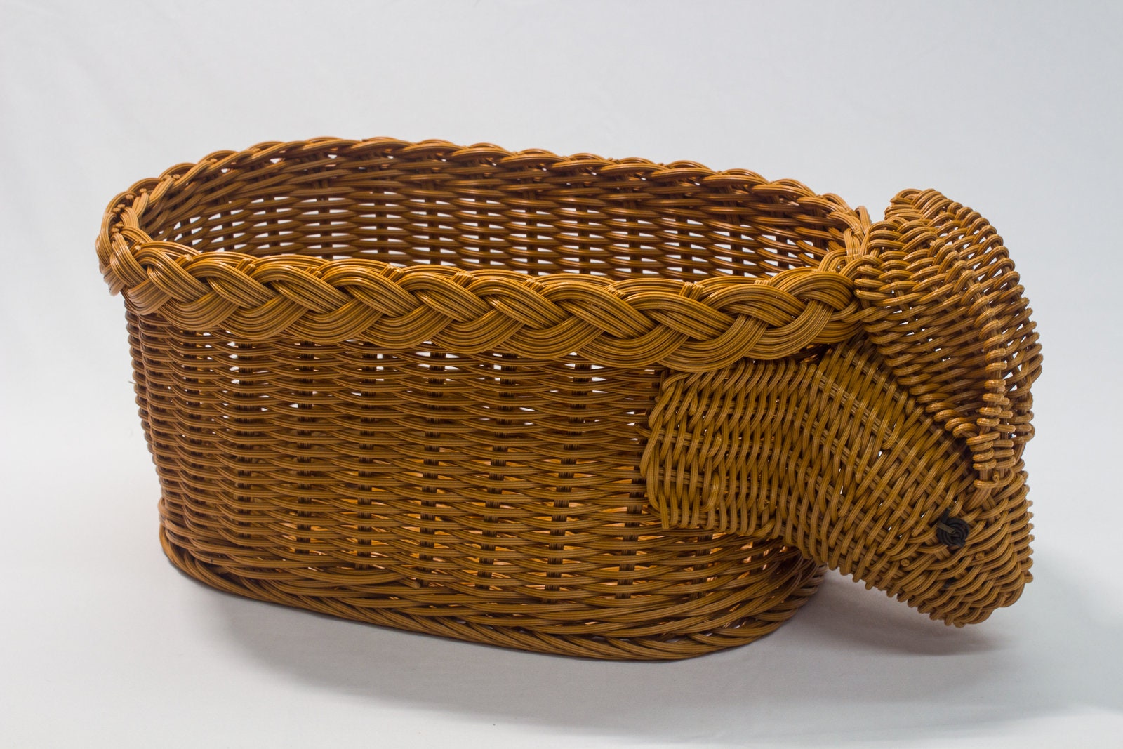 Bunny Wicker/rattan Basket Manually Made - Etsy
