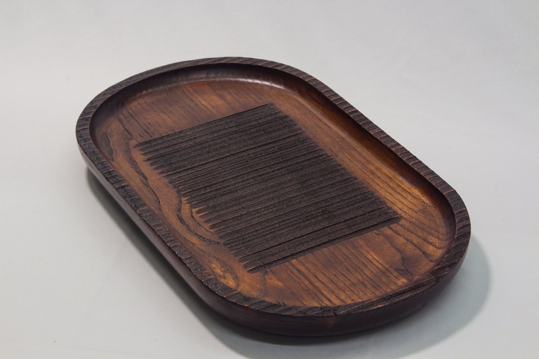 Japanese-style Solid Wood Dinner Plate, Creative Wooden Fruit Plate ...