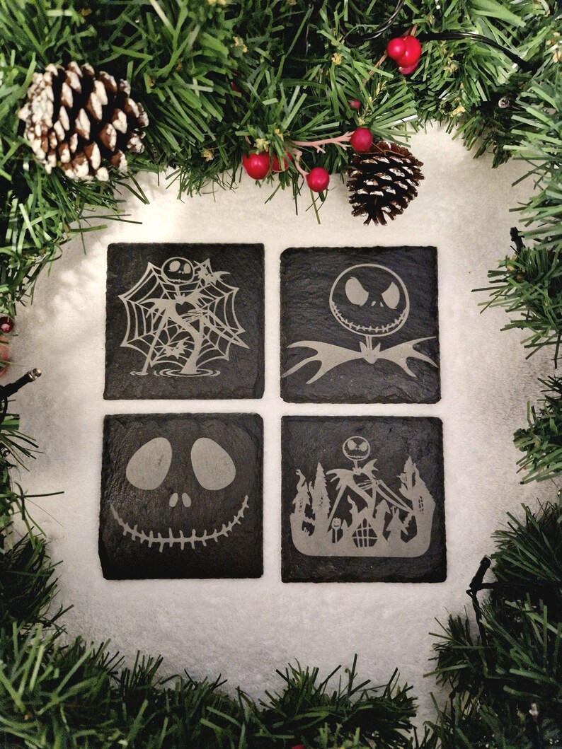 Jack Skellington Coasters Nightmare Before Christmas - Etsy