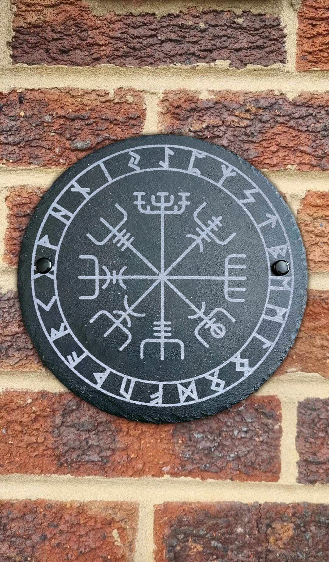 Slate Viking Compas Vegvisir Wall Plaque Sign - Etsy