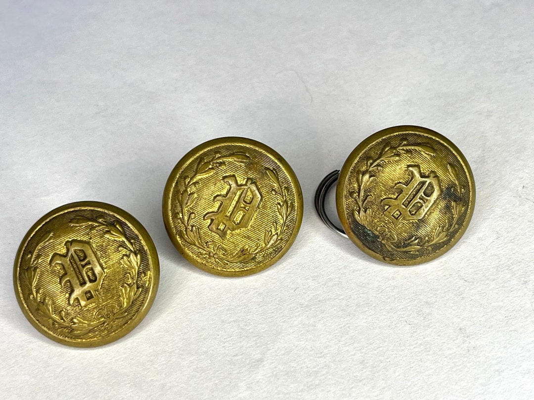 Vintage Police Uniform Buttons - Set of 3 - Superior Quality - Etsy
