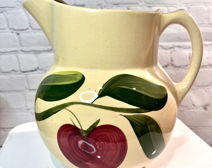 Vintage Watt Pottery Apple #17 Pitcher With Ice Lip - Etsy