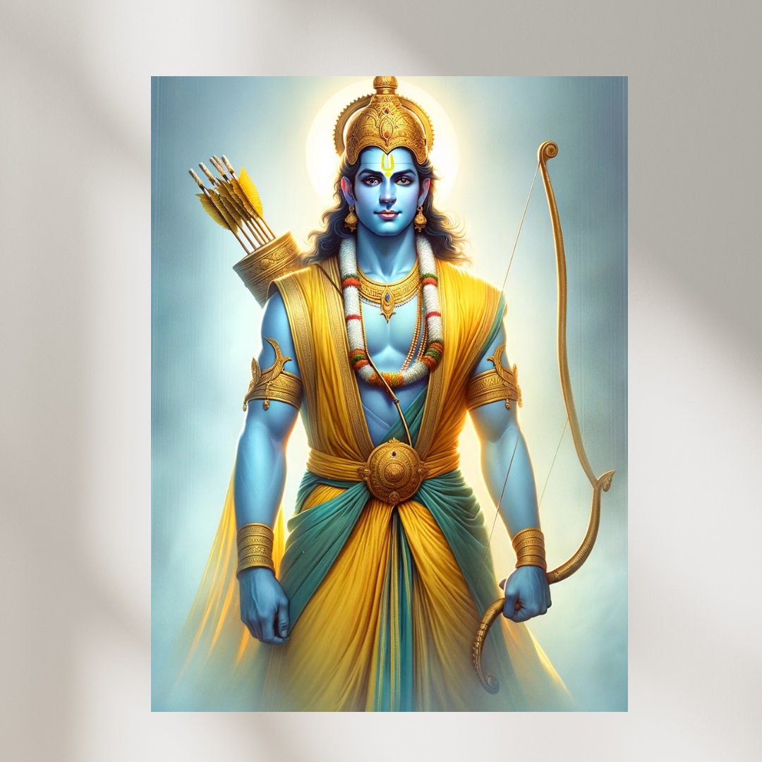 Lord RAMA Abstract Wall Art Canvas Prints, Modern Living Room Wall and ...