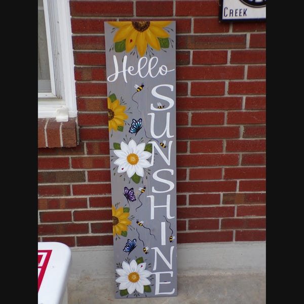 Sunflower Porch Sign - Etsy
