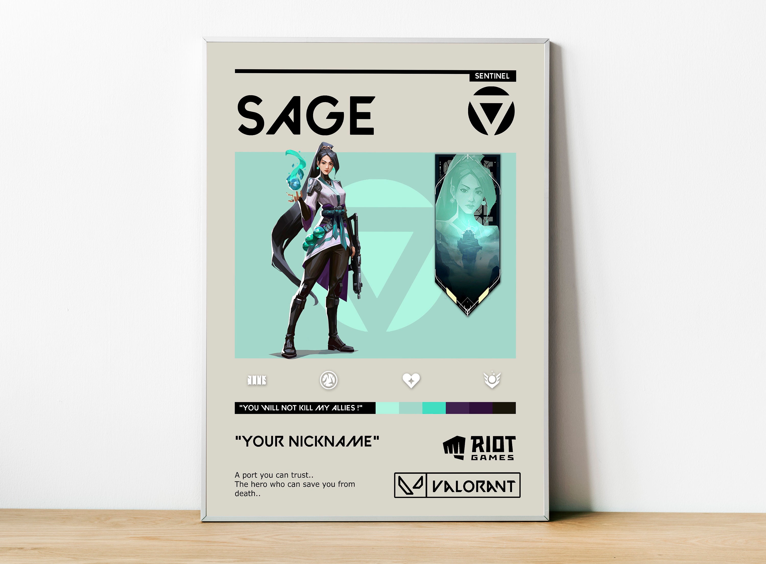 Sage Poster Valorant Poster Inspired Poster Digital Prints Game Poster ...