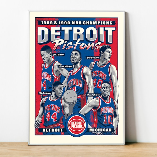Pistons Basketball - Etsy