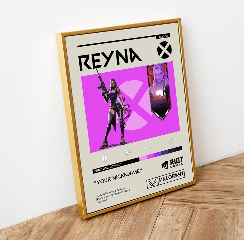 Reyna Poster Valorant Poster Inspired Poster Digital Prints Game Poster ...