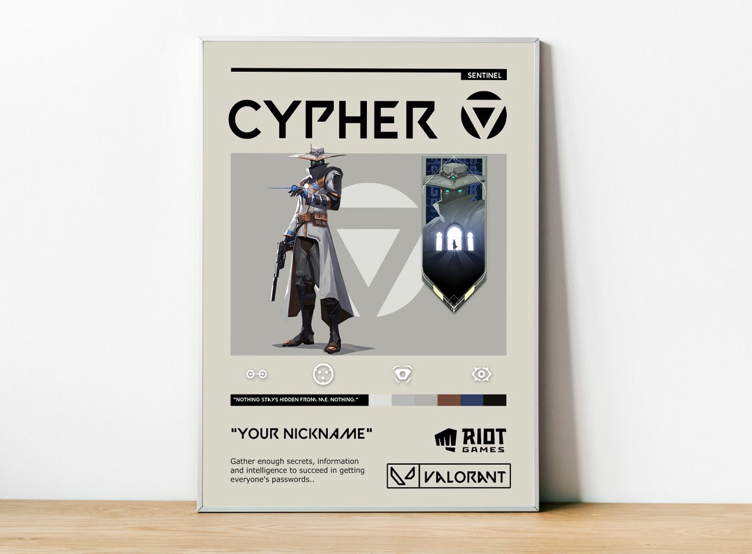Cypher Poster Valorant Poster Inspired Poster Digital Prints Game ...