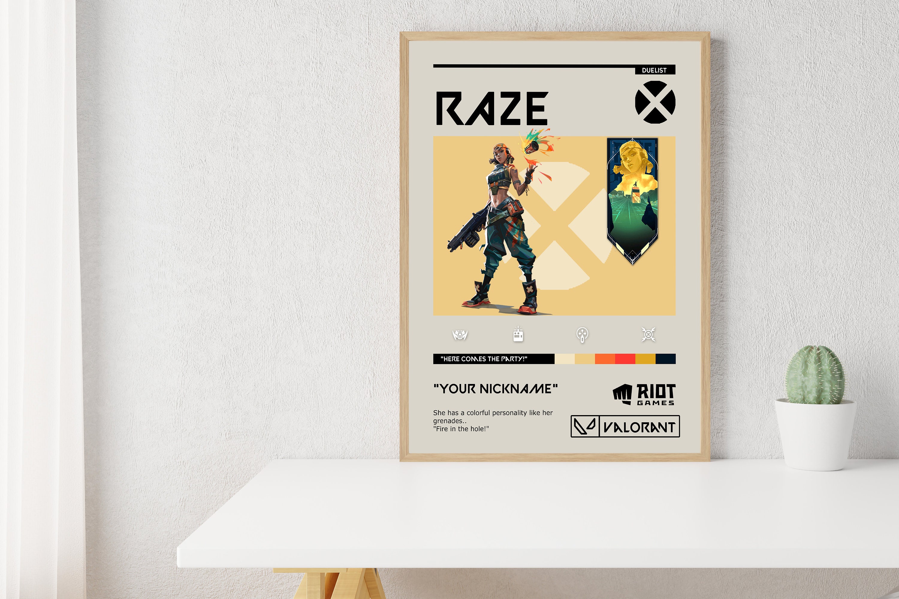 Raze Poster Valorant Poster Inspired Poster Digital Prints Game Poster ...