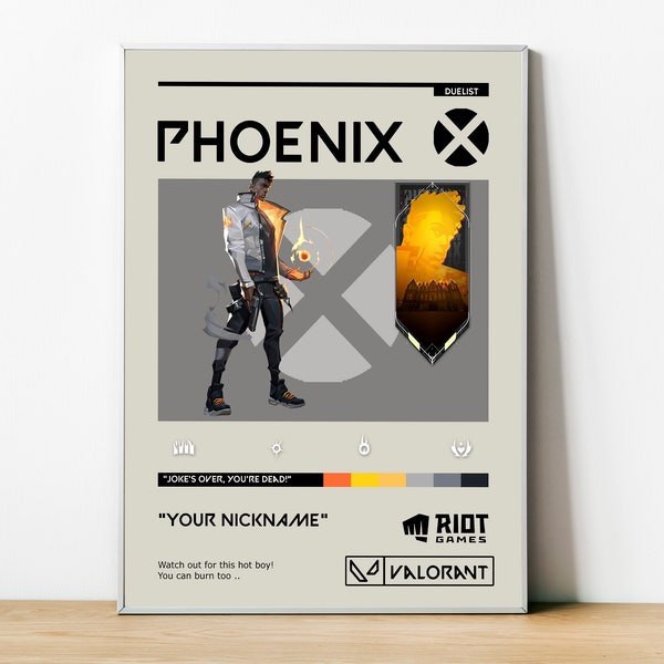 Phoenix Valorant Poster - Etsy