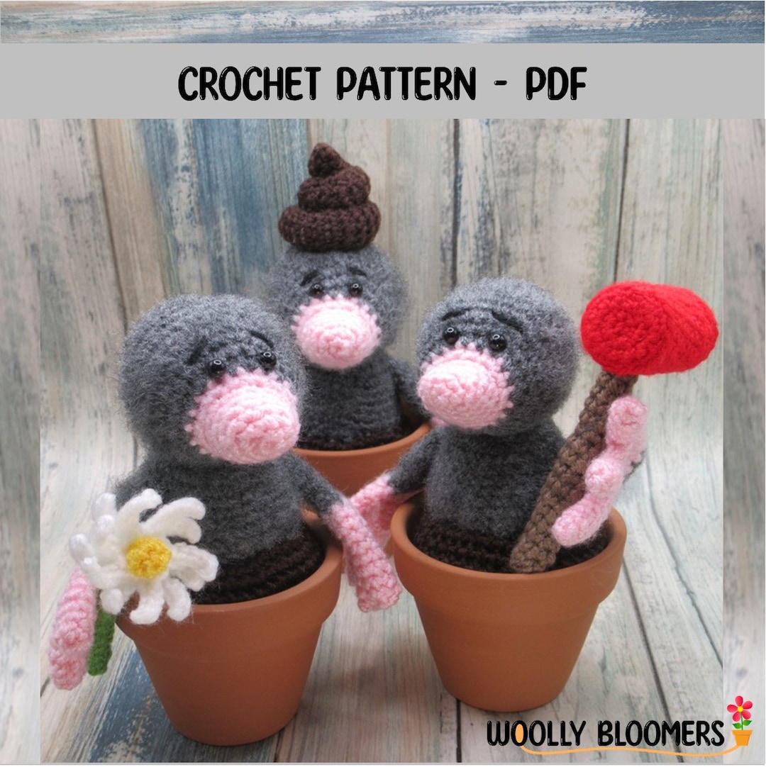 Amigurumi Mole Crochet Pattern: Whacky-mole and Friends (PDF Pattern ...
