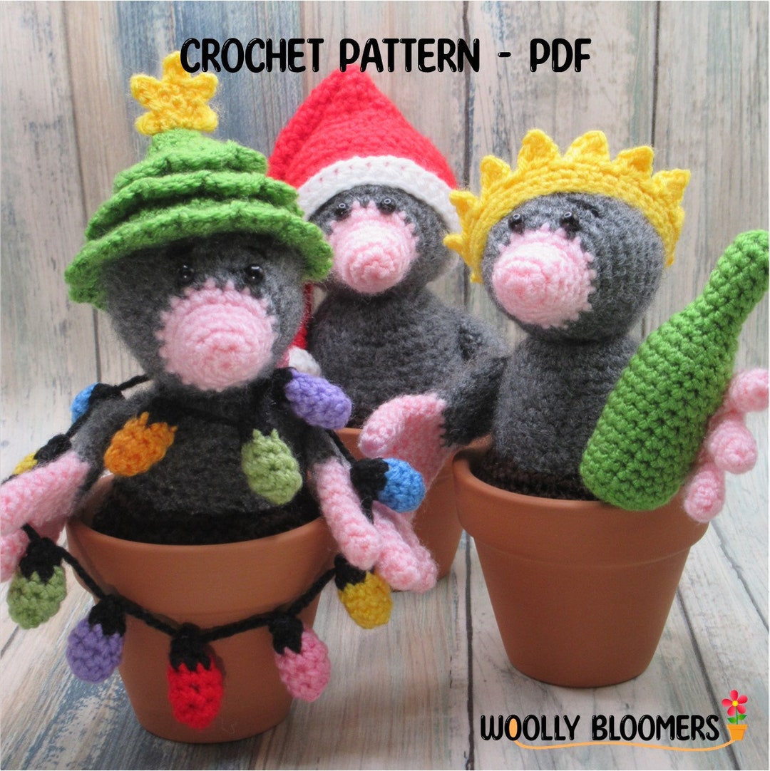Amigurumi ‘christmas Moles’ Crochet Pattern, Cute Ornament With Tree ...