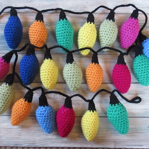 Crochet Christmas Fairy Light Garland, Festival Lights, Pretty ...