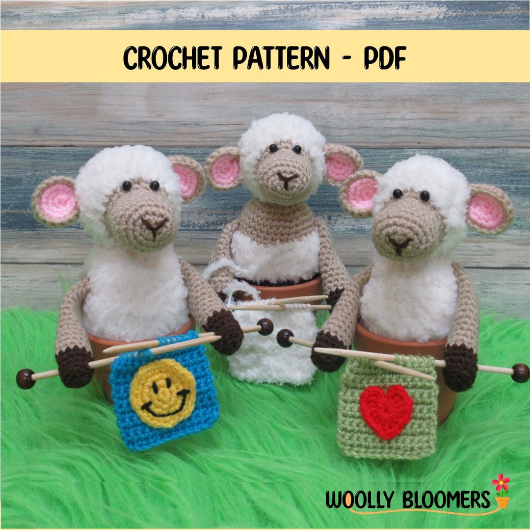 Crochet Knitting Sheep Pattern, Cute Ornament, Amigurumi, Intermediate ...