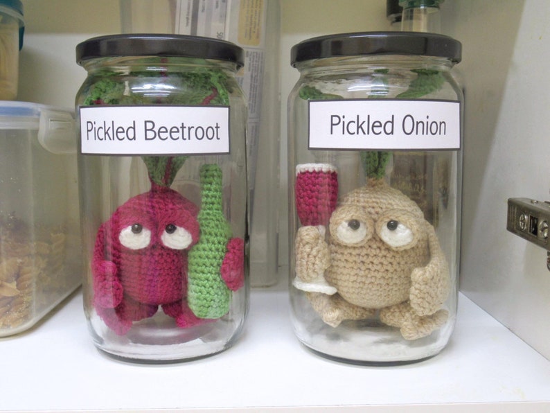 Pickled Beetroot and Pickled Onion Crochet Pattern, Cute and Fun ...