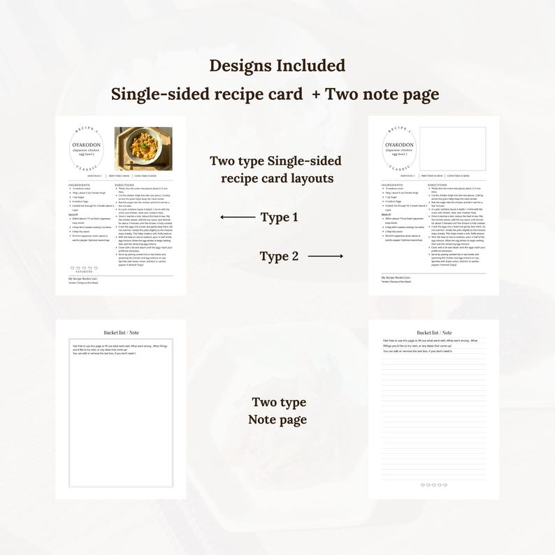 Editable Recipe Card Template | Printable | A4 and US Letters (canva ...