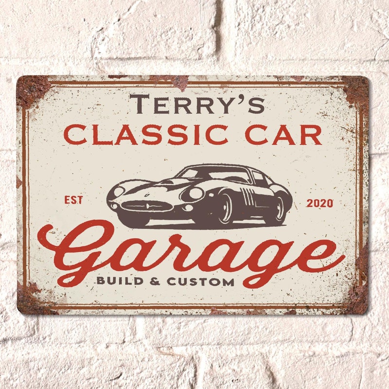 Vintage Tin Garage Signs - Etsy