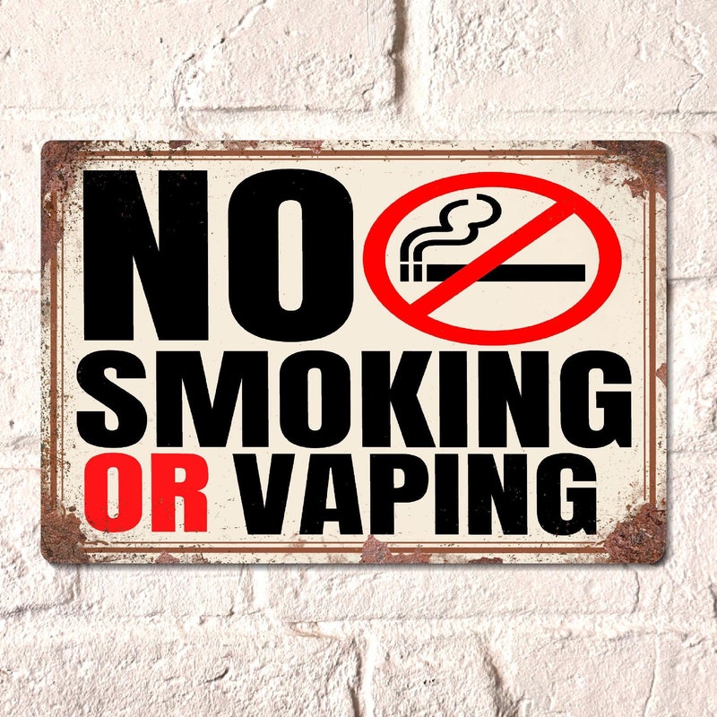 No Vaping Poster - Etsy