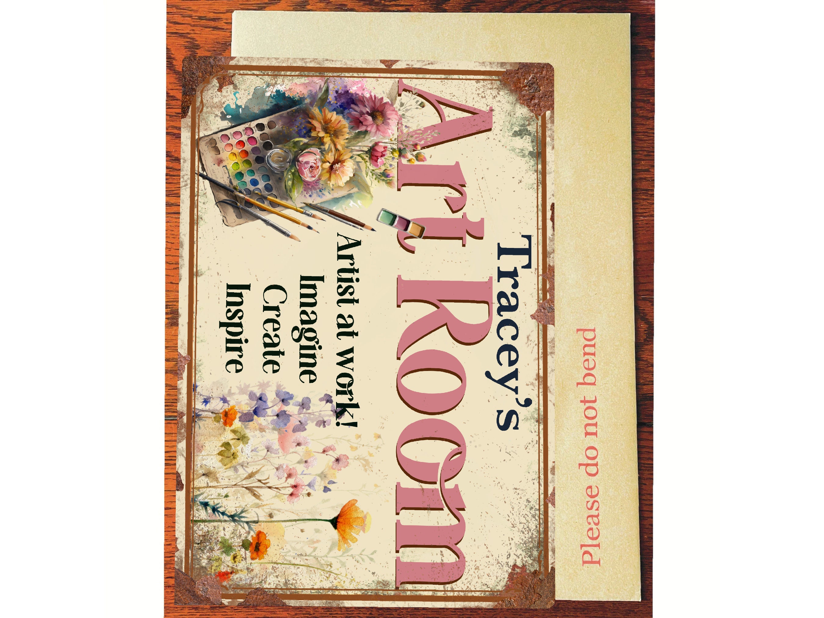 CUSTOM ART ROOM Sign, Personalized Art Room Sign, Vintage Style Art ...