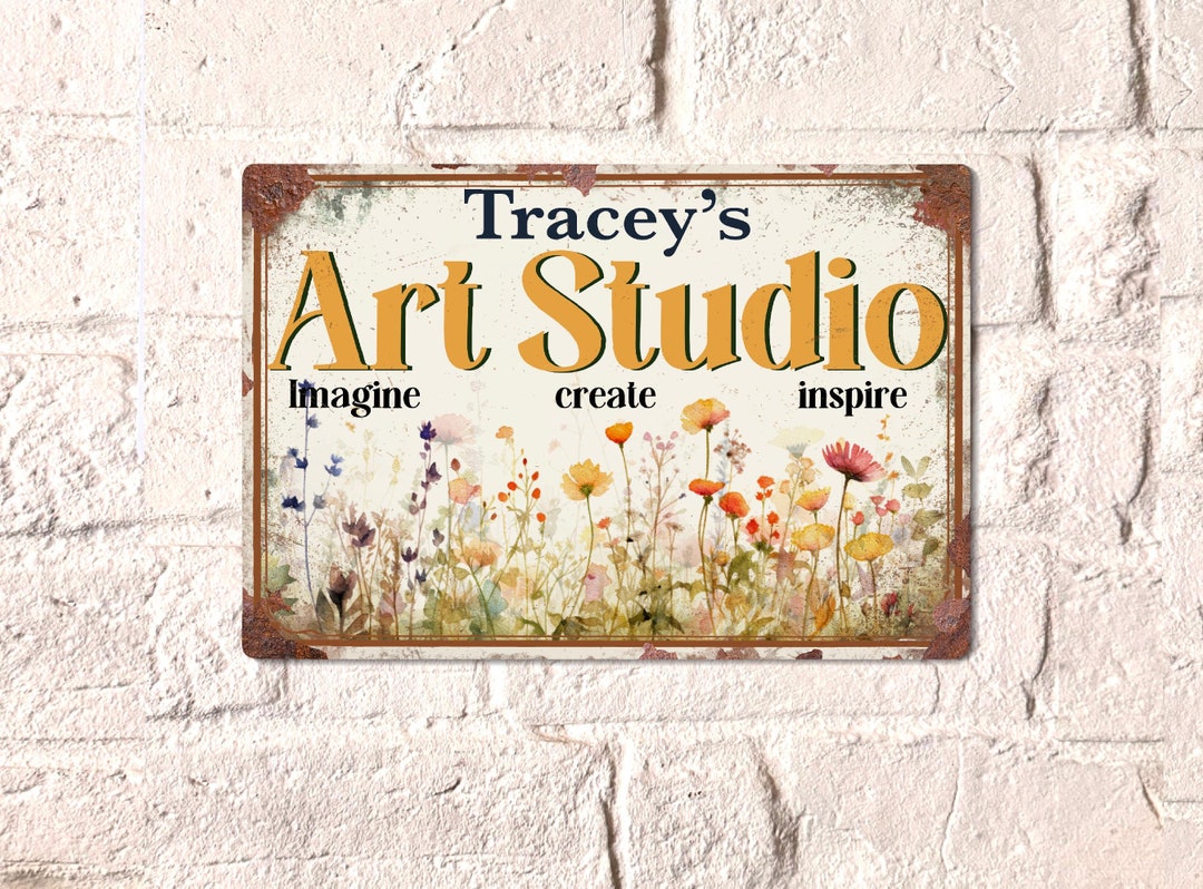 Art Studio Sign Customised, Personalised Art Room Sign, Gift for ...