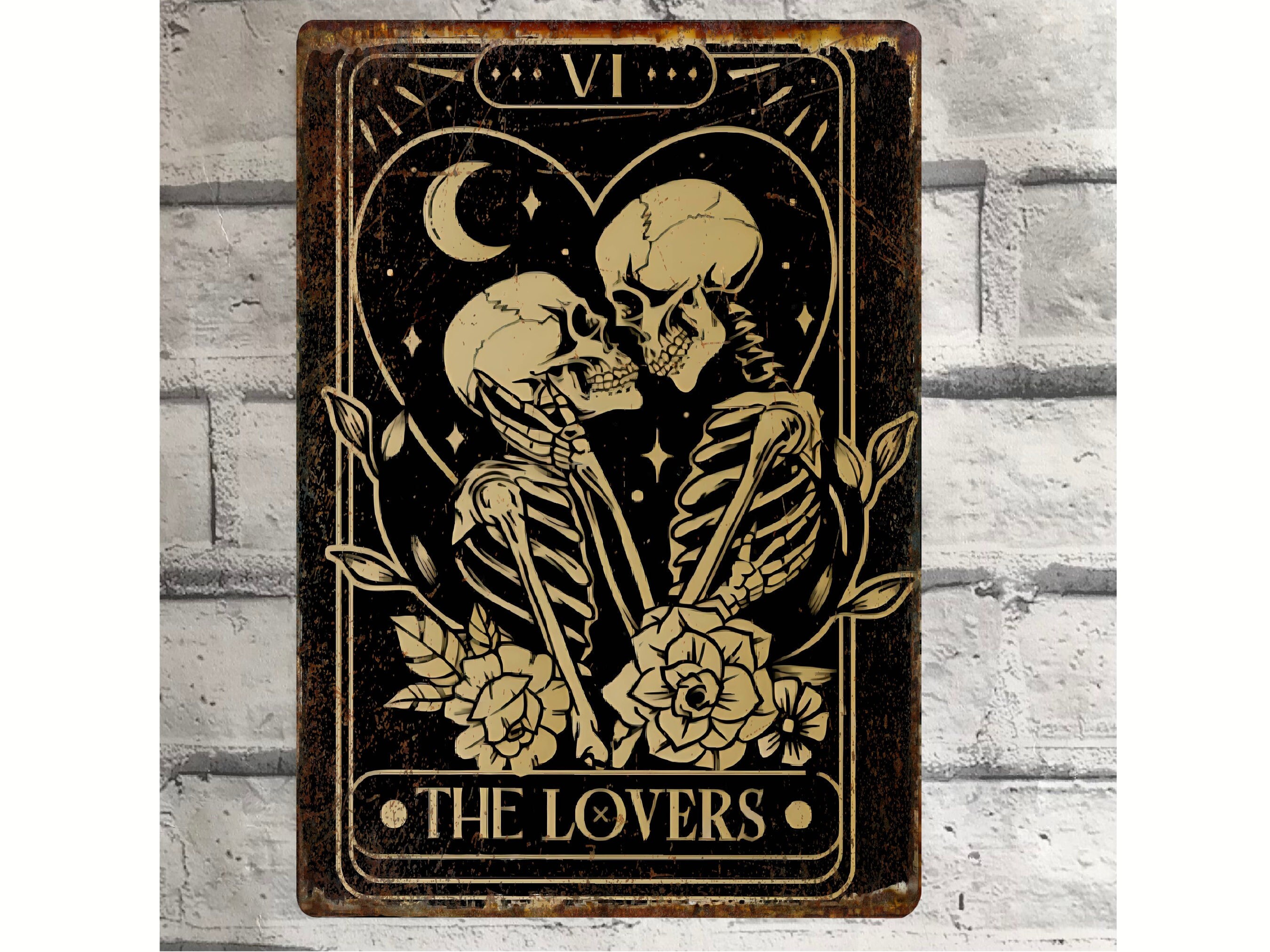 Romantic Sign, Cute Tarot Cards, the Lovers Tarot Card Print, Plaques ...