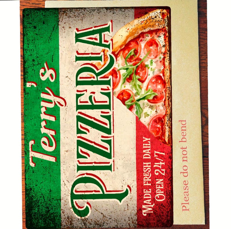 Personalised Pizzeria Kitchen Sign, Pizza Oven Garden Outdoor Kitchen ...
