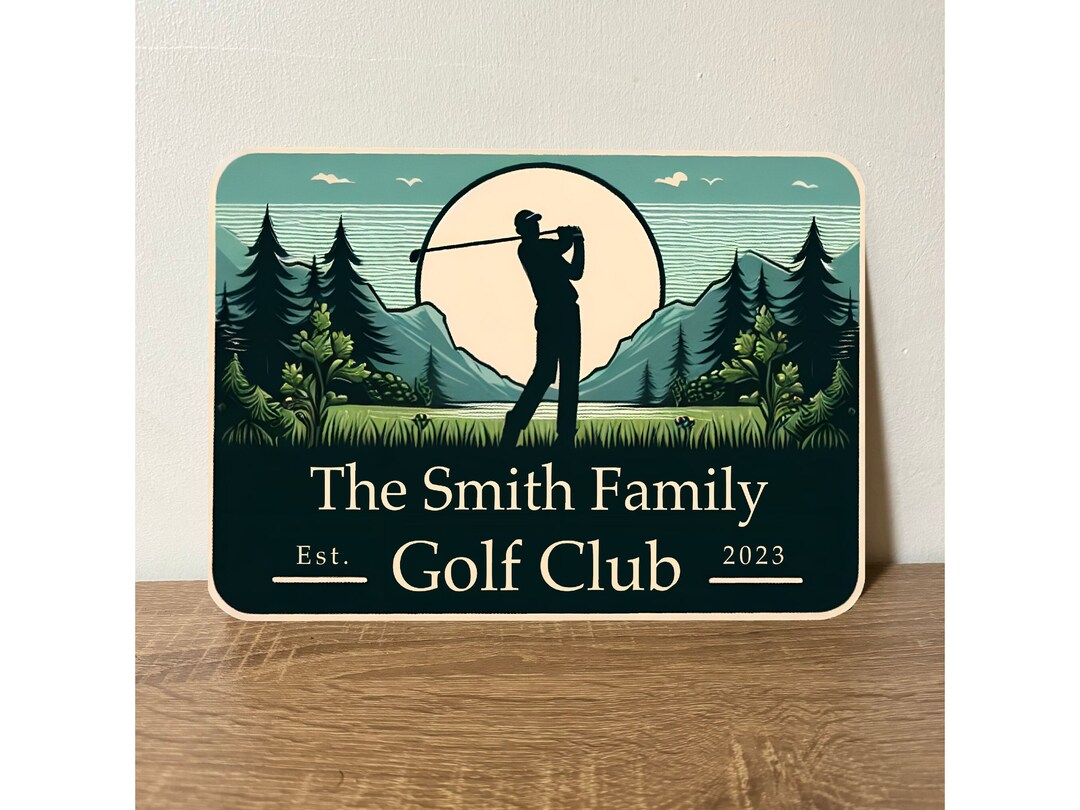 Golf Club Metal Signs, Custom Sign, Welcome Sign, Rustic Sign ...