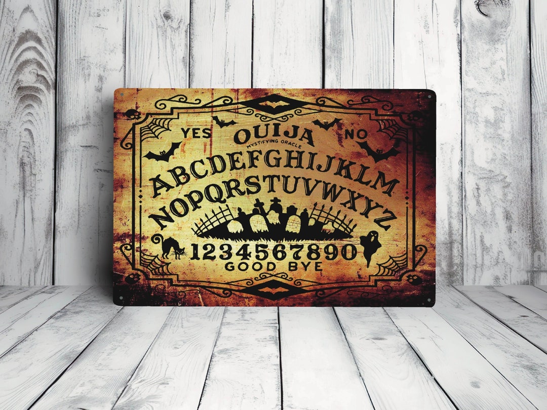 Spirit Board Sign, Creepy Wall Art, Satanic Decor, Talking Board ...