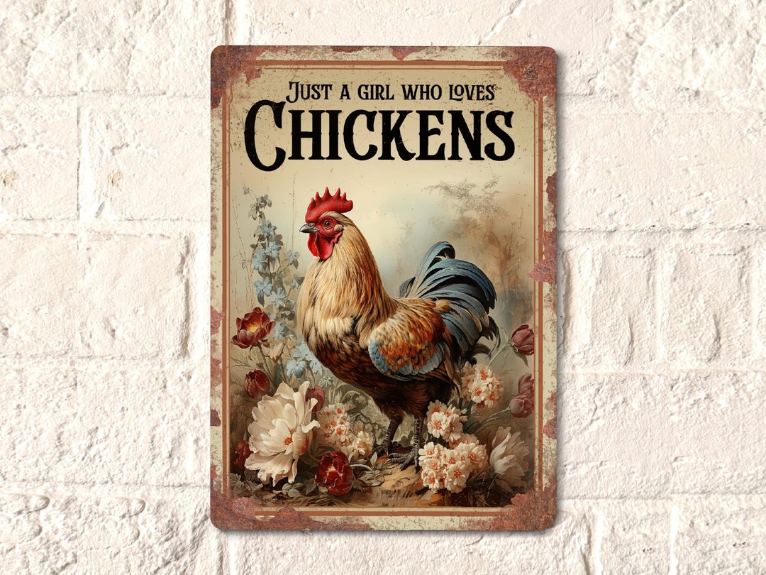 Chicken Plaque, Chicken Gifts for Woman, Vintage Tin Signs, Coop Decor ...