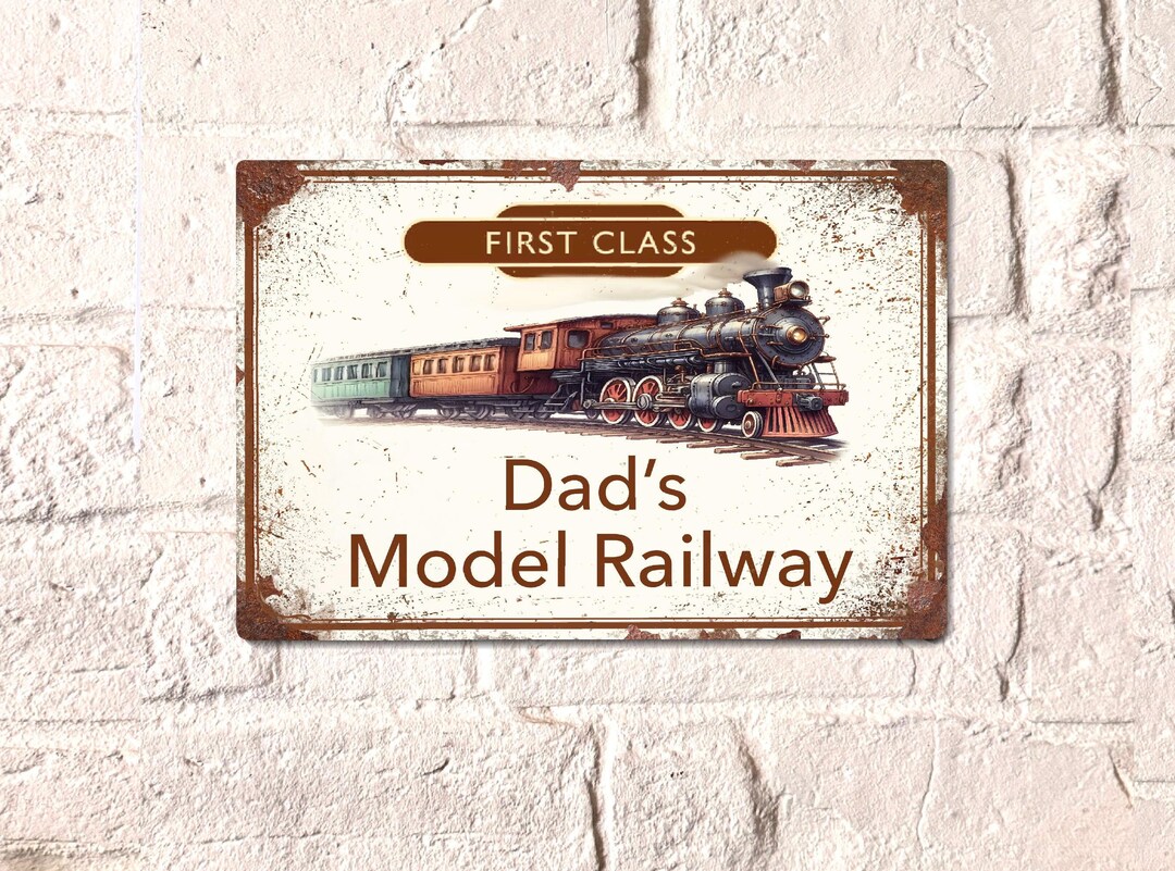 Personalised Train Sign, Unique Station Master Train Gifts, Steam Train ...