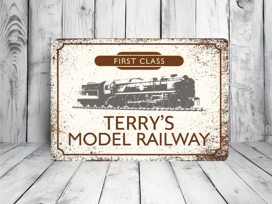 Personalised Model Railway Sign Steam Train Plaque Birthday - Etsy