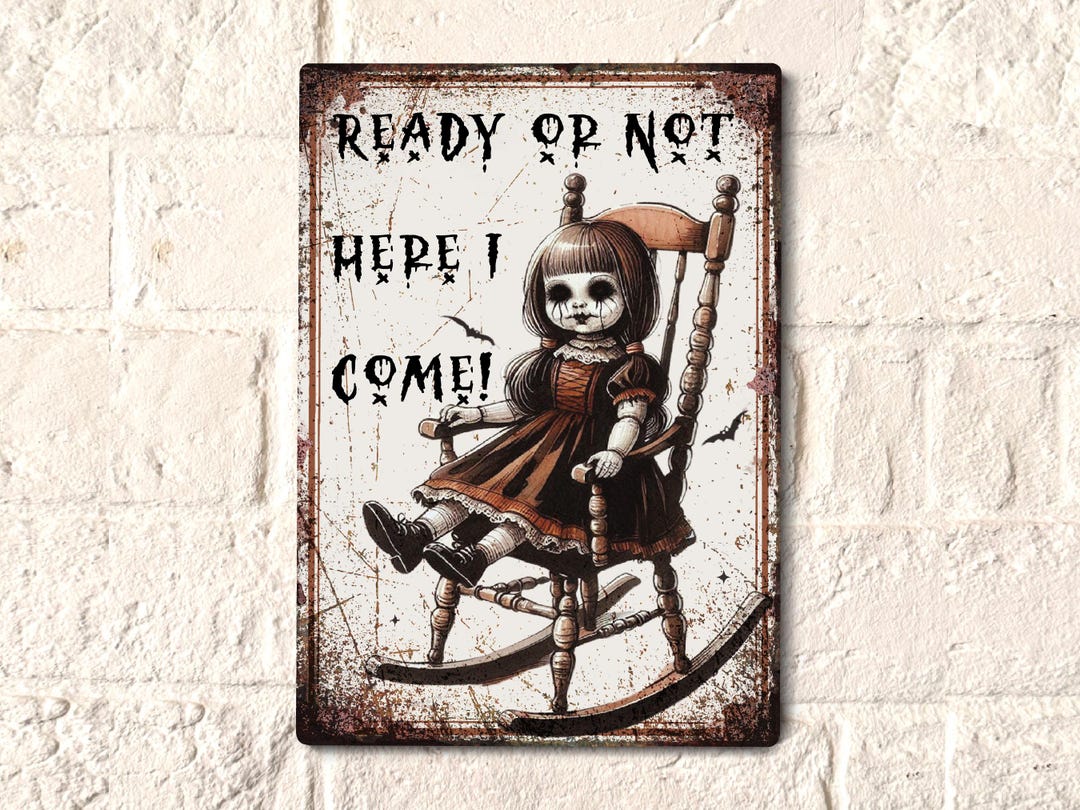 Horror Tin Sign, Gothic Home Decor, Halloween Decorations, Dark ...