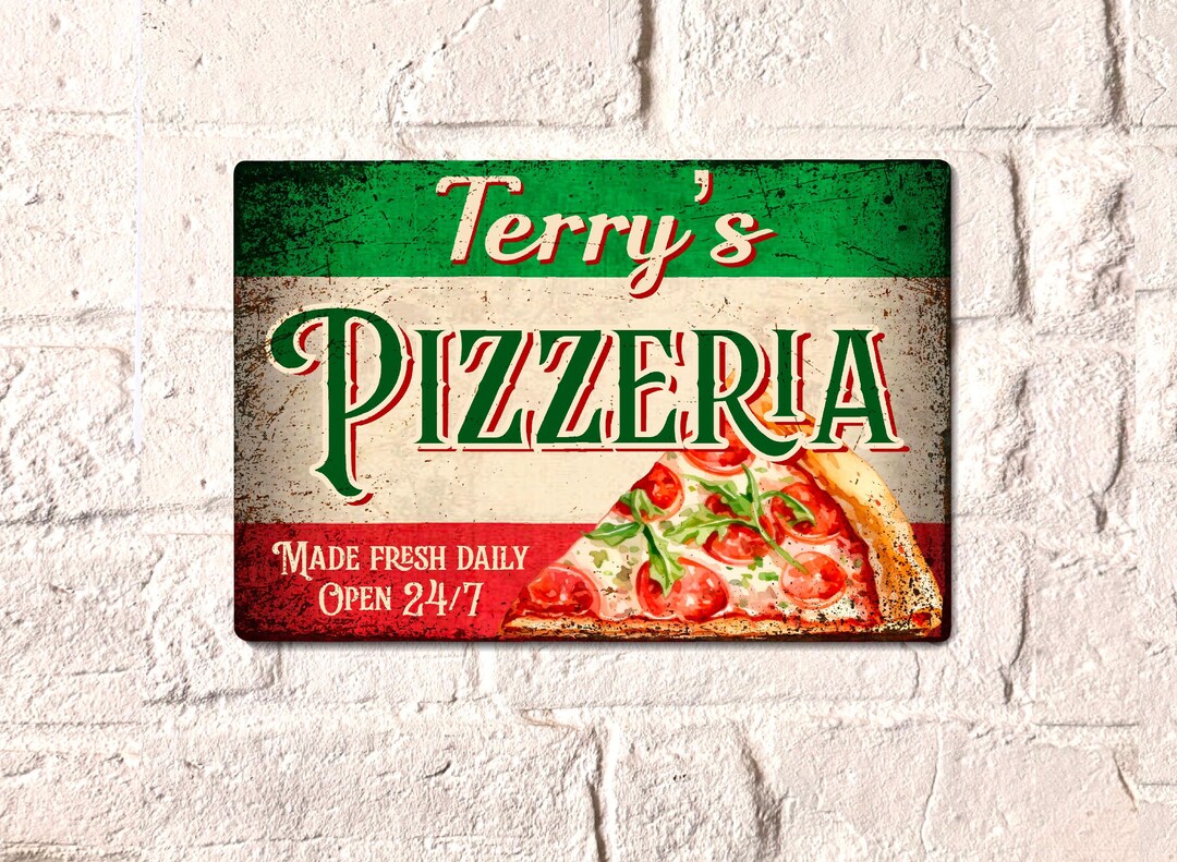 Personalised Pizzeria Kitchen Sign, Pizza Oven Garden Outdoor Kitchen ...