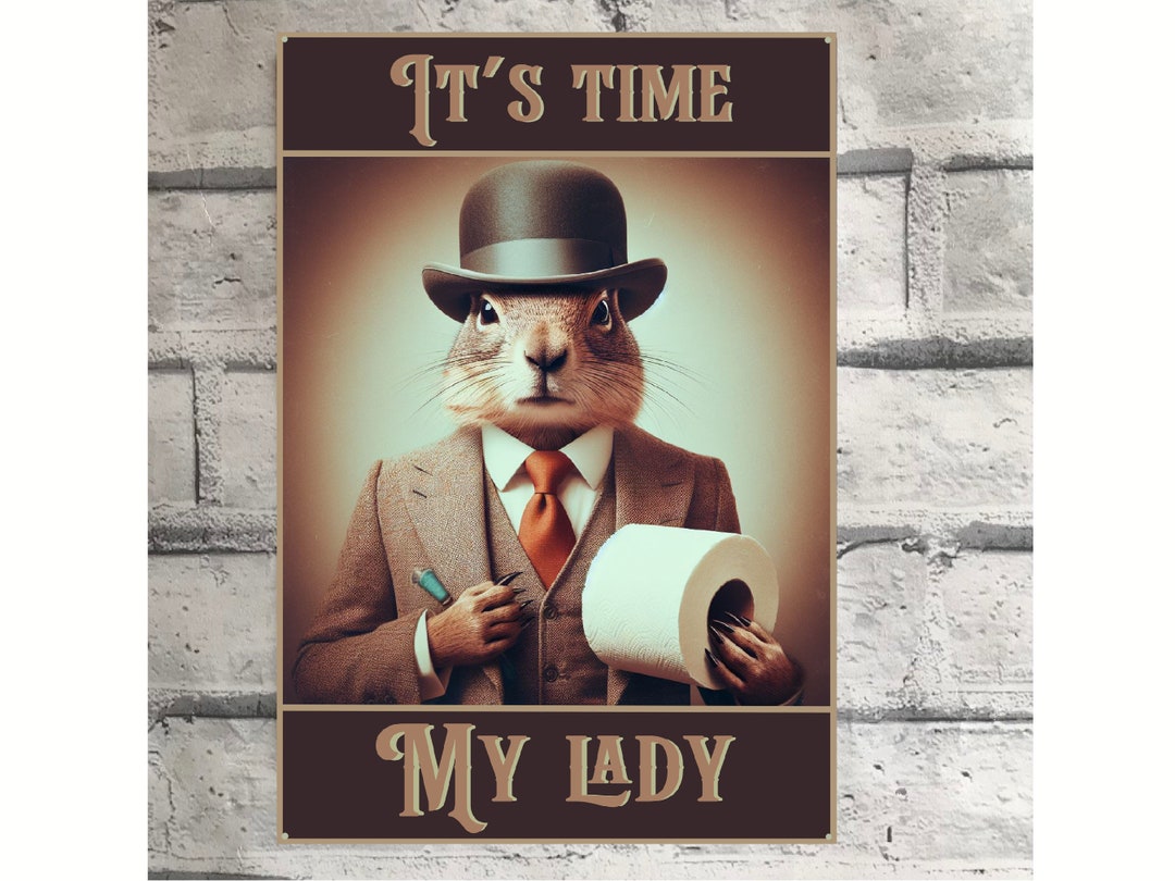 Funny Bathroom Art Toilet Sign Bathroom Accessories Metal Wall Art ...