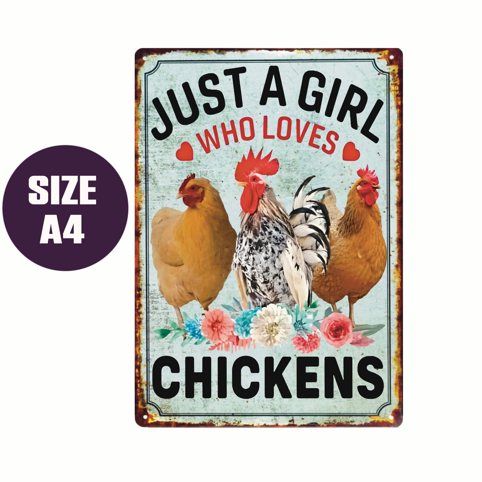 Chicken Sign, Chicken Coop, Garden Sign, Chicken Gifts for Woman ...