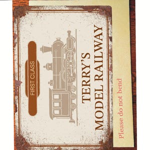 Model Railway Sign, Personalised Station Master Train Gift for Dad ...