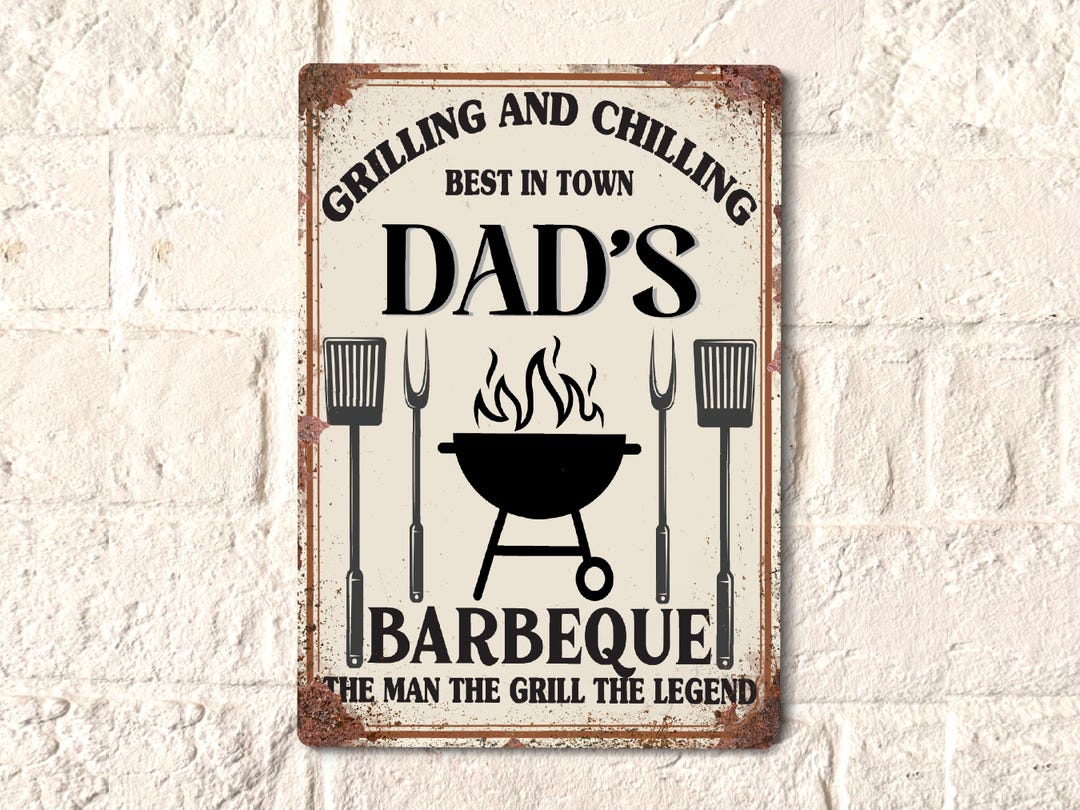 BBQ Sign, Outdoor and Garden Metal Wall Art, BBQ Gifts, Outdoor Decor ...