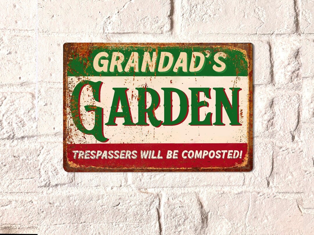 Personalised Sign, Outdoor and Garden Sign, Metal Wall Art Garden Decor ...