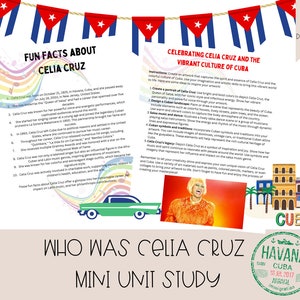 Celia Cruz Mini Unit: Salsa Music, Hispanic Heritage Homeschool ...