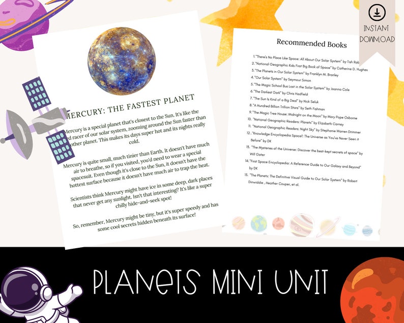 Planets Mini Unit: Solar System Exploration, Space Science Curriculum ...