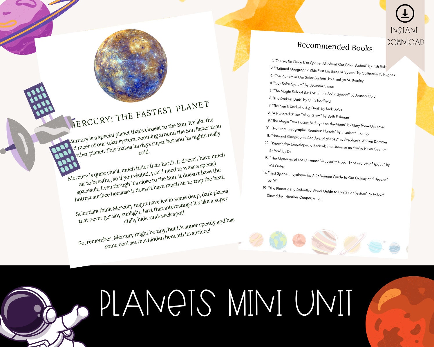 Planets Mini Unit: Solar System Exploration, Space Science Curriculum ...