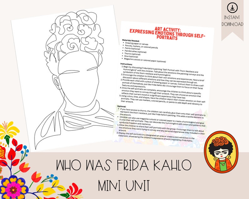 Frida Kahlo Mini Unit: Explore Art, Life, and Legacy Artist Study ...
