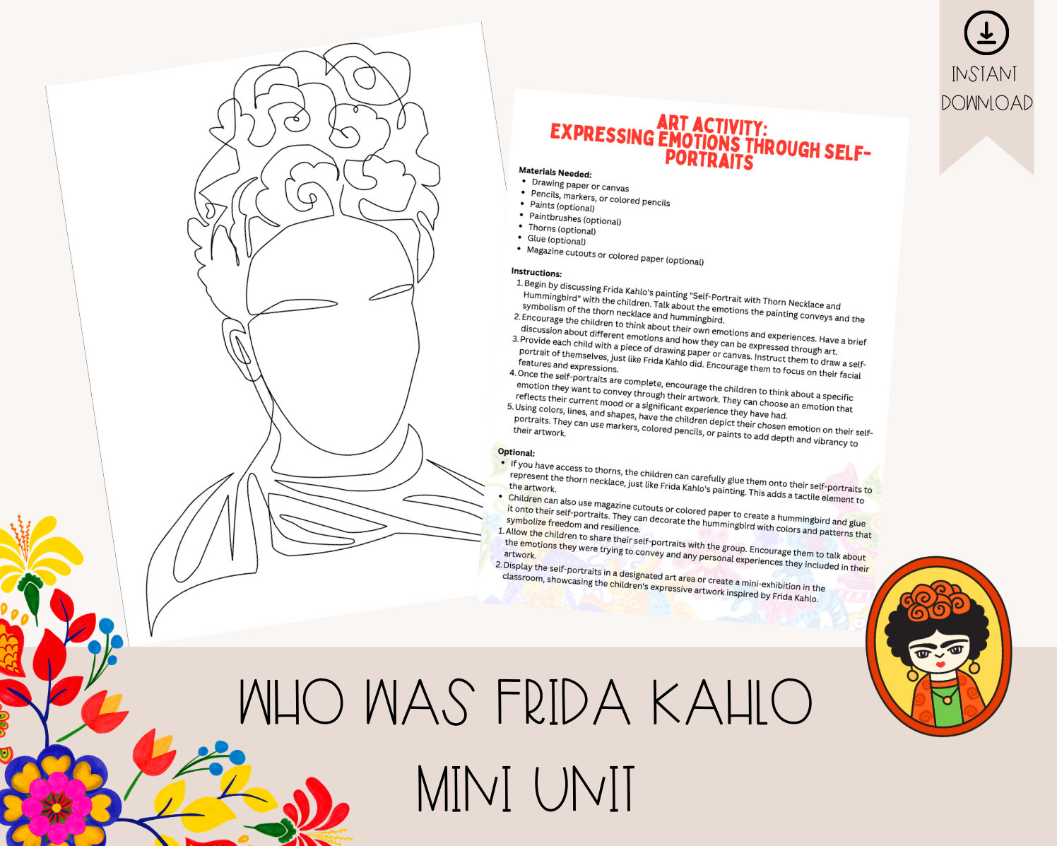 Frida Kahlo Mini Unit: Explore Art, Life, and Legacy Artist Study ...