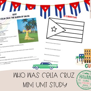 Celia Cruz Mini Unit: Salsa Music, Hispanic Heritage Homeschool ...