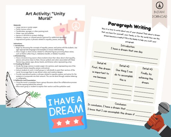 Martin Luther King Mini Unit Study Civil Rights Homeschool Curriculum ...